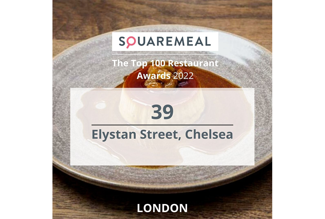 Elystan Street Named As One Of London s Top 100 Restaurants Elystan